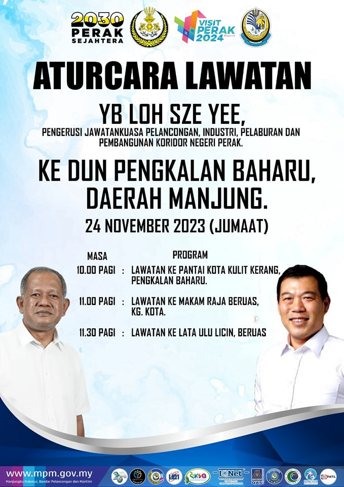 Majlis Perbandaran Manjung mengucapkan selamat datang YB Tuan Loh Sze ...